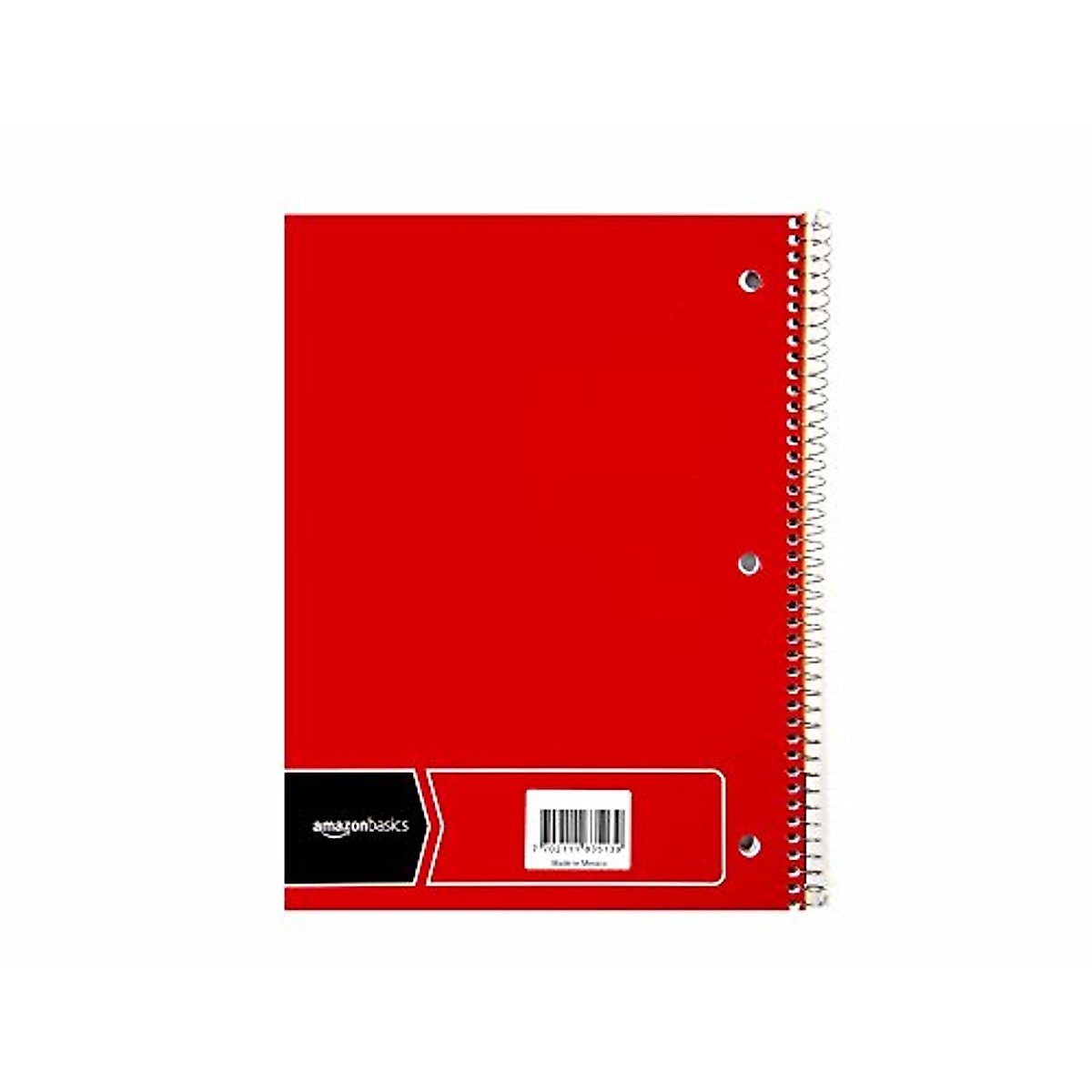 Amazon Basics Wide Ruled Wirebound Spiral Notebook, 70-Sheet, 5 Pack, Multicolor