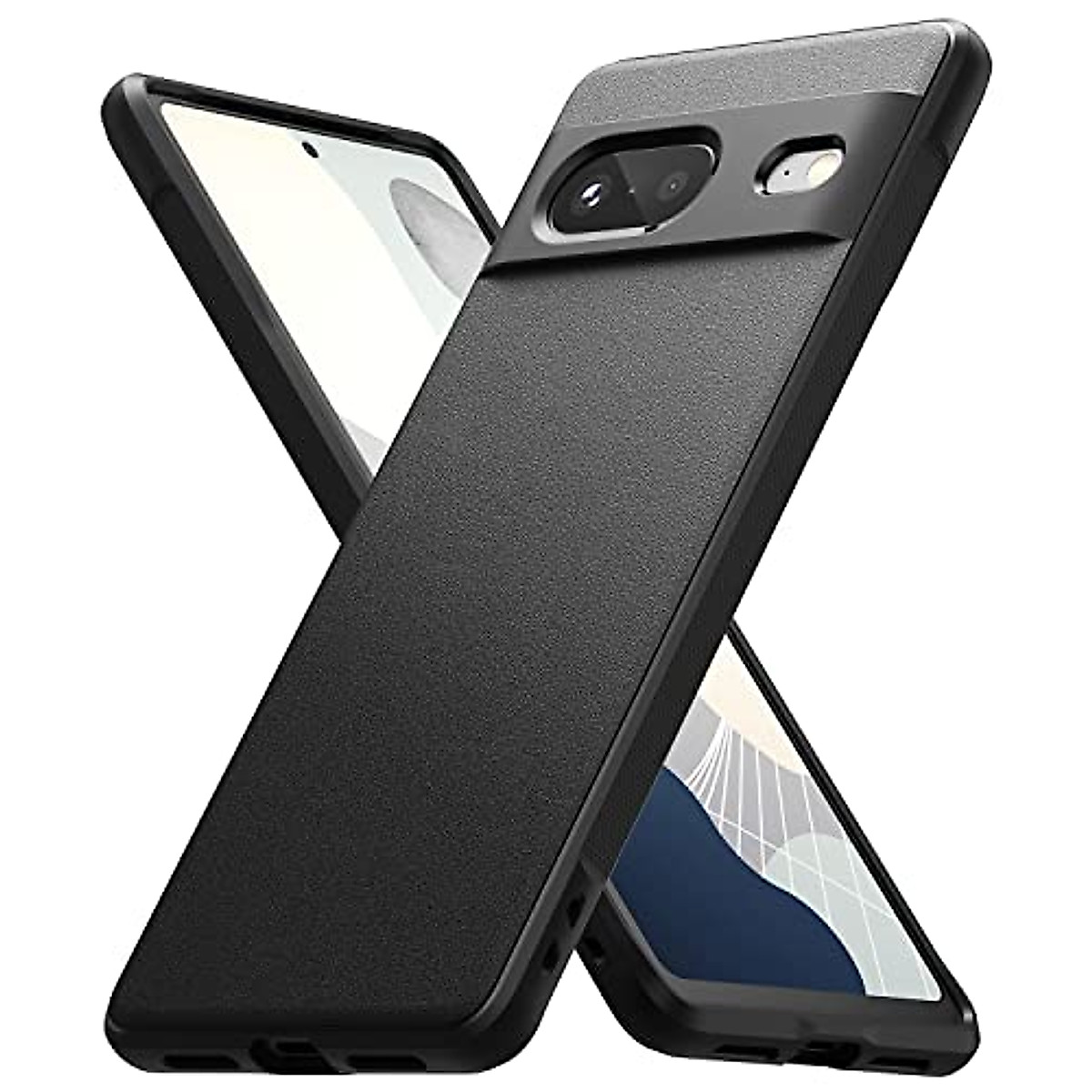 Ringke Onyx [Anti-Fingerprint Technology] Compatible with Google Pixel 7 Case 5G, Shockproof Rugged Heavy Duty Non-Slip Flexible Smudge Proof Cover - Black