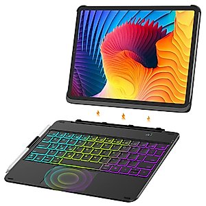 FINTIE Touchpad Keyboard Case for iPad Pro 11-inch (4th / 3rd Generation) 2022/2021 - Magnetically Detachable Bluetooth Backlit Trackpad Keyboard Cover, Also Fit iPad Air 5th/4th Gen 10.9, Black