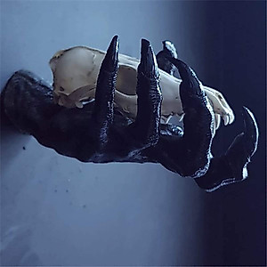 MBVBN Witch's Demon Hand Wall Hanging Statues,Gothic Halloween Decorations,Resin Retro Wall Art Mounted Hang Decoration for Living Room, Entrance Hall, Room or Outdoor Key Jewelry Holder (black)