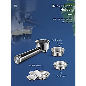 HOUSNAT Espresso Machine, 20 Bar Espresso Coffee machine and Cappuccino Maker with Milk Frother Wand, Automatic Espresso Latte Maker for Espresso, Cappuccino, Latte and Mocha, Compact Design