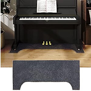 PPGE Soundproof Rug for Piano, Upright Piano Carpet Protector Sound Dampening Non-Slip Carpet Acoustic Pads Sound Proof Floor Mat Soundproofing Blankets Sound-Absorbing Mat 160x70cm(Color:Grey)