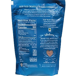 Wholesome Sweeteners 24-Ounce Organic Dark Brown Sugar, Fair Trade, Non GMO, Gluten Free & Vegan, Sugar for Baking and Glazing, 1 Pack