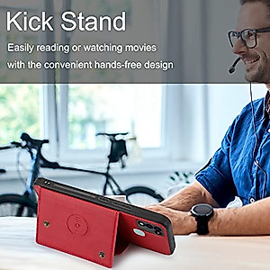 Protective Phone Cover Case Wallet Case for Infinix Smart 5, Leather Case with Card Holder, Double Magnetic Clasp and Durable Shockproof Cover for Infinix Smart 5 Case,Magnetic Phone Case for Car