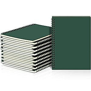 Yahenda Spiral Notebook College Ruled Journals Notebooks Lined 8.3 x 5.5 Inch Note Books Bulk A5 Writing Notebooks Thick Paper Notebook for Office Business School Supplies (Dark Green,18 Pcs)