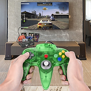 miadore Classic N64 Controller Joystick Remote for N64 Video Game System N64 Console-Jungle Green