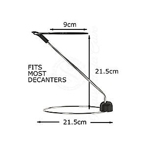 2in1 Wine Decanter Drying Stand – Fast Spotless Carafe Dryer & Compact Folding Rack for Safe Storage - incl. Black Rubber Top (Non Slip & Anti Scratch)