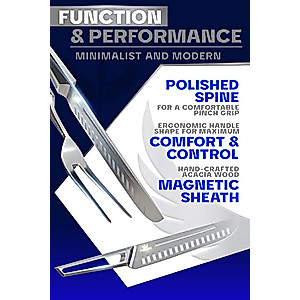 DALSTRONG Carving Knife & Fork Set - 9 inch - Crusader Series - Forged High-Carbon German Stainless Steel - w/Magnetic Sheath - Carving Set - NSF Certified