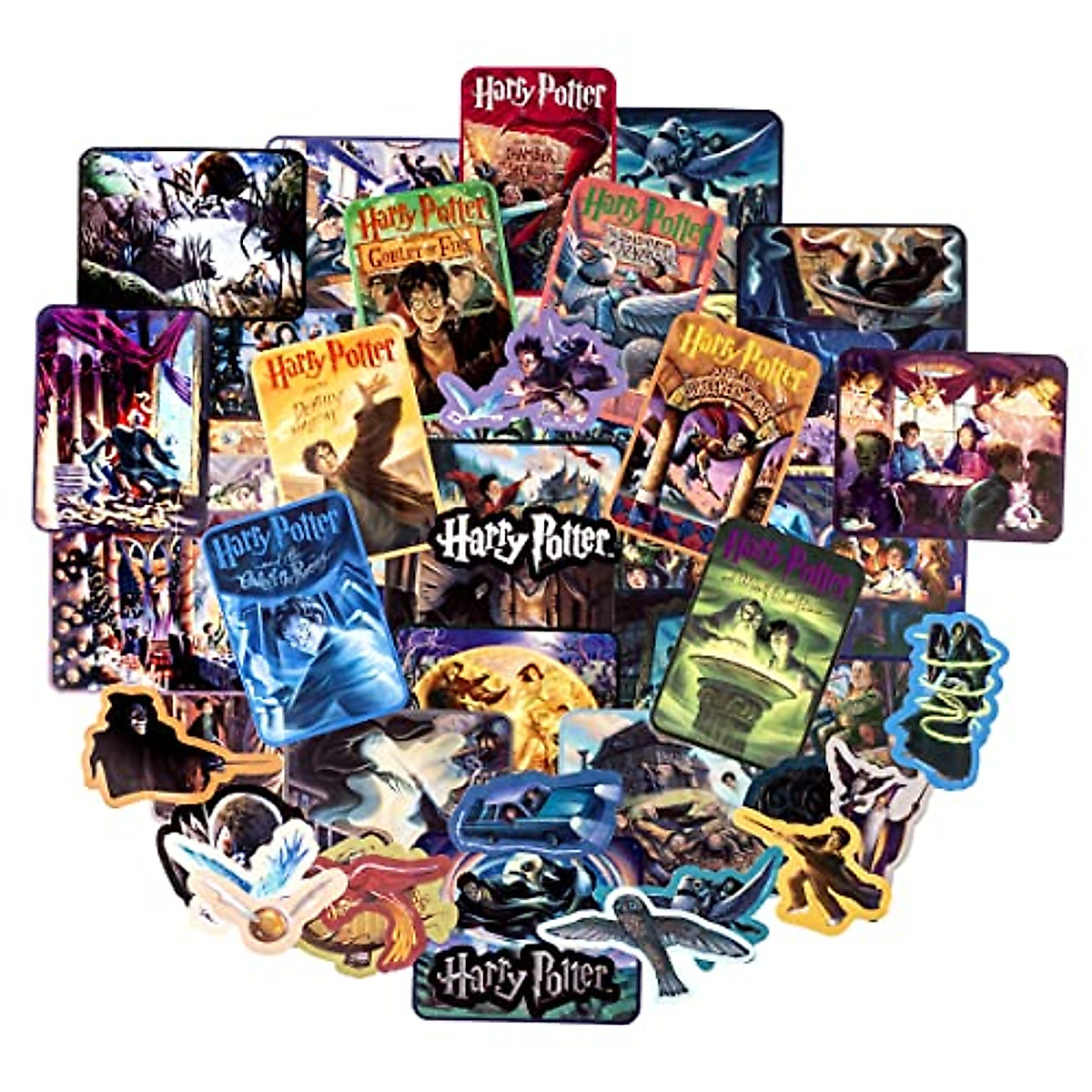 Conquest Journals Harry Potter Literary Art Stickers, Officially Licensed, Set of 50, Waterproof and UV Resistant, Great for All Your Gadgets, Potterfy All The Things