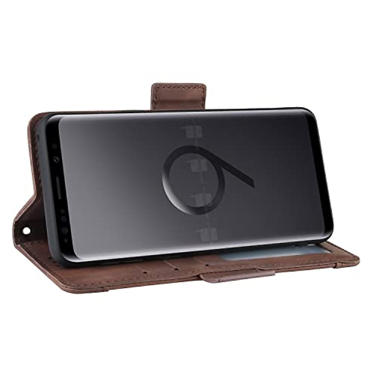 Card Slot Case for Samsung Galaxy S9 Plus Stand Flip Case Cover for Samsung Galaxy S9 Plus Retro Magnetic Phone Shell Wallet Phone case with Card Slots