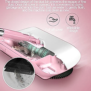 Hand Push Intelligent Sweeper - Household Lazy Foldable Three-in-one Suction Sweeper Cleaning Machine Floor Sweeper, Soft Rough Brush + Microfiber Mop, for Hardfloor, Tile, Apartments, Offices