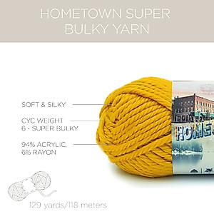 (3 Pack) Lion Brand Yarn Hometown Bonus Bundle Bulky Yarn, Key Largo Tweed