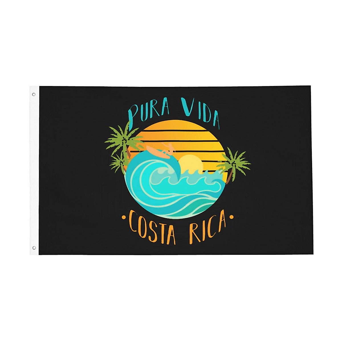 Pura Vida Costa Rica Double Sided Banner 3x5FT Banner Breeze Flag Decorative Flag Garden Flag