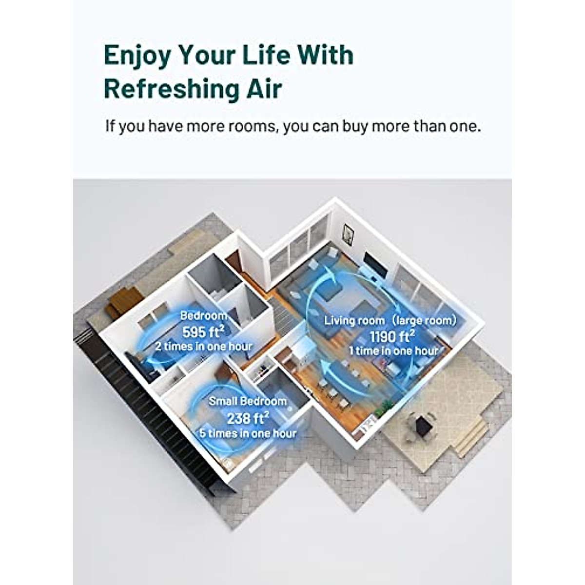 Jafända Air Purifiers for Allergies Home Large Room 1190ft² H13 True HEPA Filter, Dimmable Night Light and Activated Carbon Remove 99.97% Dust Smoke Odor Pollen Pets Hair Dander,Quiet Sleep Mode 23dB