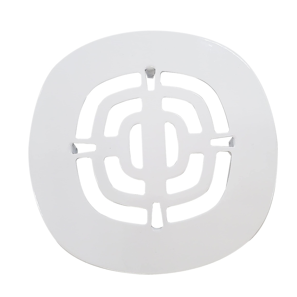 Westbrass A316-50 4-1/2" OD Brass Snap-in Shower Strainer Grid Drain Cover, Powder Coat White