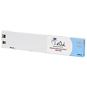InkOwl Compatible Ink Cartridge Replacement for Roland ECO-SOL MAX 2 Printers ESL4-4LC (440mL, Light Cyan) - USA-Made Ink