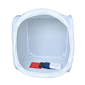Bestshoot 24" Portable Photo Studio Shooting Tent Light Box Cube Diffusion Softbox Tent with 4 Colors Backdrops (Red Dark Blue Black White) for Table Top Indoor Outdoor Photography