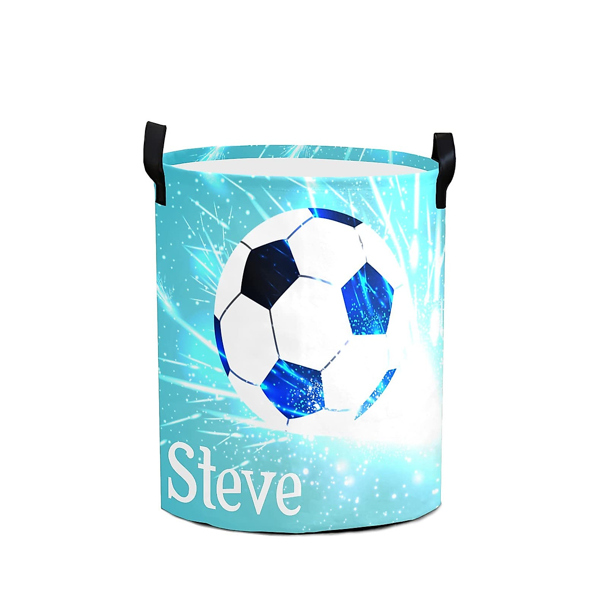 Customized Storage Basket Soccer Waterproof Coating Organizer Bin Laundry Hampers for Nursery Clothes Toys