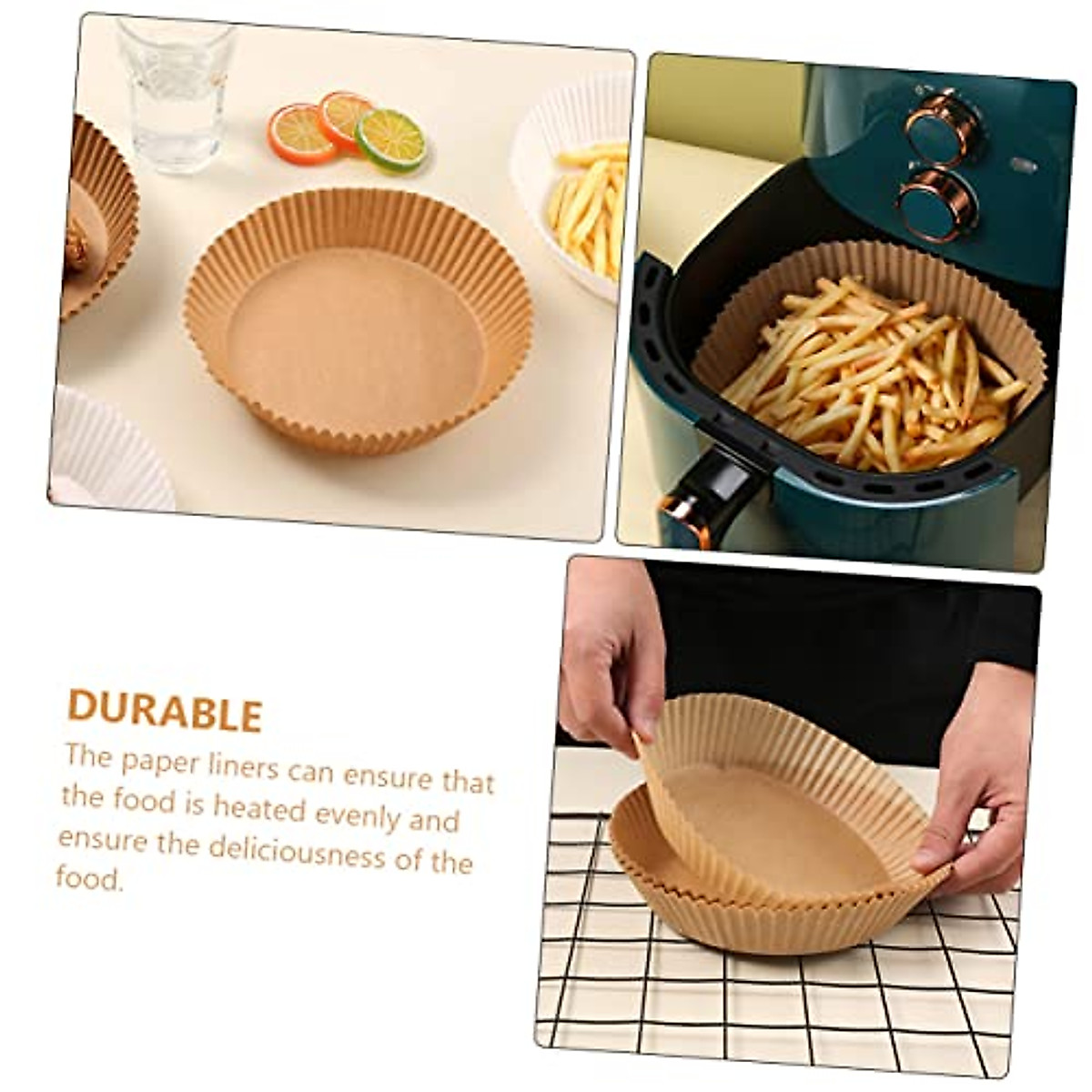 UPKOCH 100pcs Air Fryer Paper Baking Paper Liners Air Fryer Parchment Paper Liners Steamer Paper Nonstick Baking Sheets Baking Trays for Oven Disposable Paper Cups Air Fryer Paper Liner