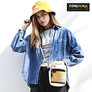 Rough Enough Small White Crossbody Purse Over Shoulder Bag for Women Preppy Teen Girls Casual Travel