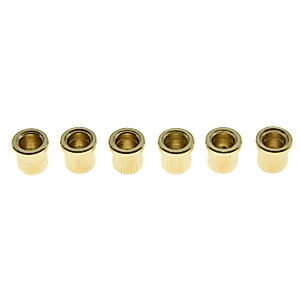 Dopro Set of 6 Gold Guitar String Through Body 5/16" String Ferrules for American Standard Telecaster