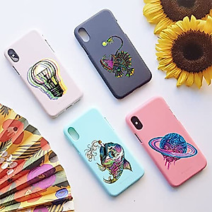 50 PCS Stoner Psychedelic Rub on Transfers Stickers,Cool Trippy Transfer Stickers for Crafts,Furnitures,Water Bottle,Helmet,Party Decorations,Gifts for Kids,Teens,Adults