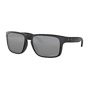Oakley Holbrook OO9102 9102D6 57M Matte Black/Prizm Black Polarized Square Sunglasses For Men + BUNDLE Accessory Leash Kit LARGE + BUNDLE with Designer iWear Eyewear Kit