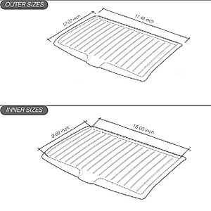 ANDRSAN Kitchen Utility Draining Board｜Light Weight, Space Efficient, Water Drain (White)