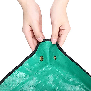 DOMG 39 x 39 Inches Plant Repotting Mat Waterproof Foldable Succulent Plant Transplanting Tarp Square Portable Indoor Gardening Mat Potting Tarp, Green