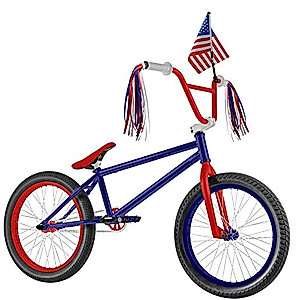 Patriotic Bike Streamers and American Flag for Bicycle Handlebar 4th of July Bike Decorations, Red Blue White