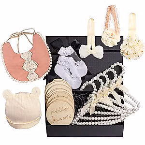 Luxurious New Born Baby Girl Gift Basket Alternative. Ideal for Baby Showers & Baby Girl Congratulation Gifts. Perfect Baby Girl Gift Set! Unique Baby Gift, Baby Gift Basket, Welcome Home Baby Girl!