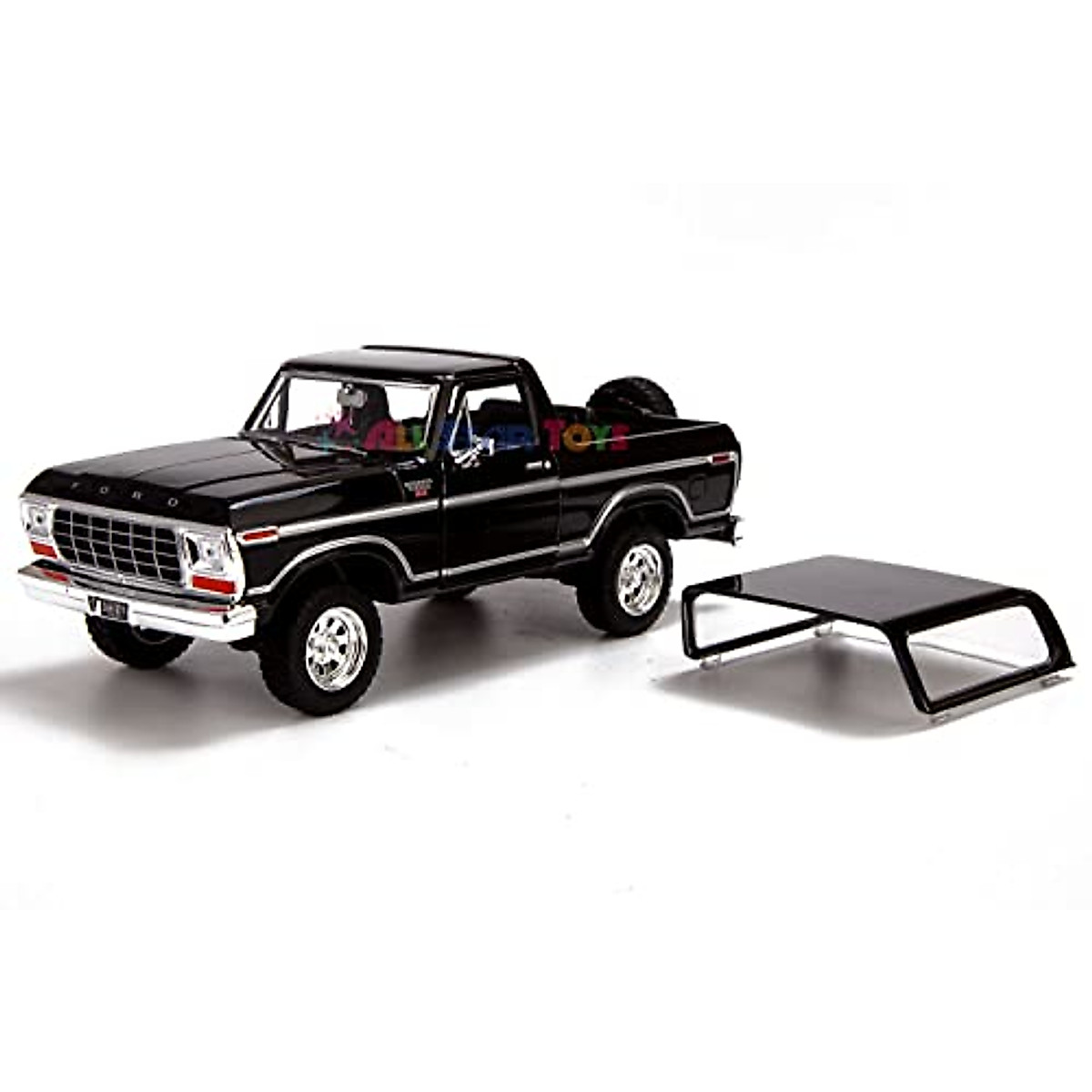 1978 Ford Bronco Ranger XLT 1:24 Diecast Model Car SUV SUT Black with Cap Truck Motormax 79371
