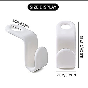 QWDLID 40 Pieces Clothes Hanger Connector Hook Cascading Clothes Hooks Multi-Layer Organizer Heavy Duty Hanging Clips for Cabinets, Clothes Storage, Coat, Bag, Belts