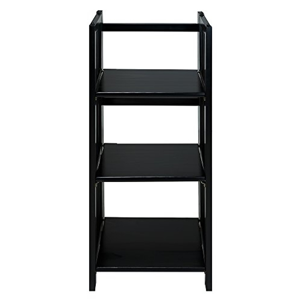 Casual Home 3-Shelf Folding Bookcase, 14" Wide, Black