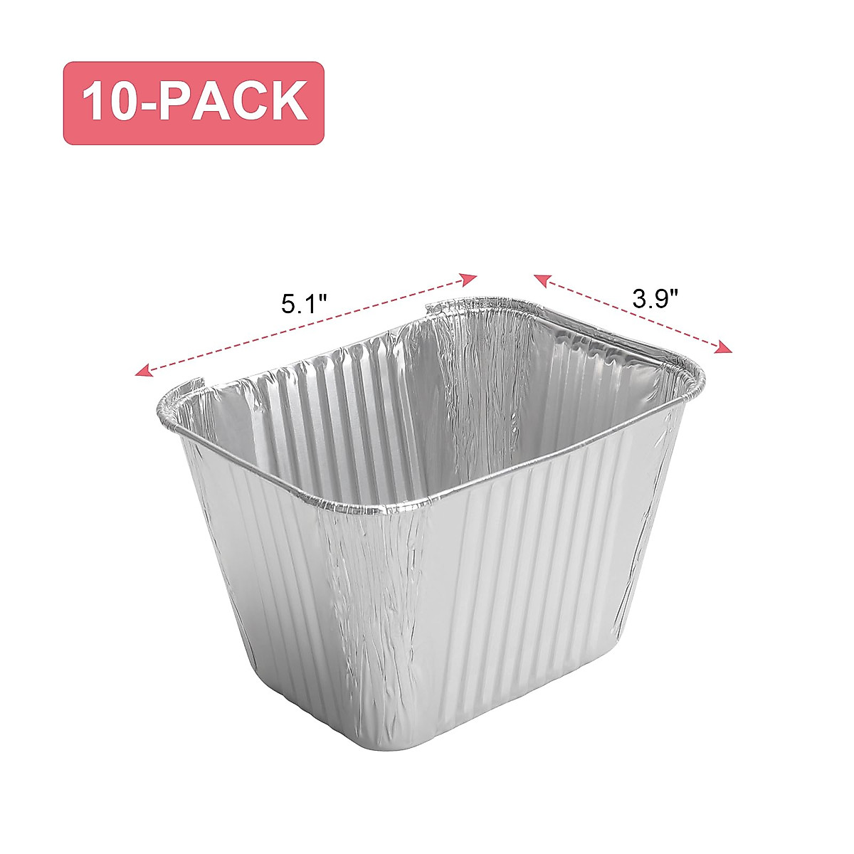 BMMXBI 10-Pack Grill Grease Cup Liners for Pit Boss 2/3/4 Burner Gas Griddles Disposable Aluminum Pans Liners Compatible with Country Smoker 4 B and Blue Rhino Razor GGC1643M GGC1643L GGC2241L Grill