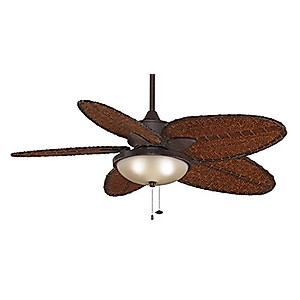 Fanimation Windpointe - 22 inch - Rust with Antique Narrow Oval Blades with Pull-Chain - FP7500RS