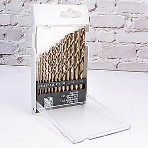 M35 Cobalt Round Straight Handle Metric Drill bit Set 1.5mm-6.5mm Drill Bits Suitable for Stainless Steel, Hard Metal, Cast Iron, Copper, Aluminum Plastic(13pices)