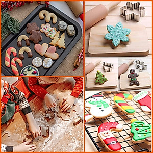 24PCS Christmas Cookie Cutter Set, Stainless Steel Xmas Biscuit Cutter Mold, DIY Baking Pastry Tool Small Biscuit Mold, Snowman Christmas Tree Gingerbread Man Snowflake Candy & More Shapes for Baking