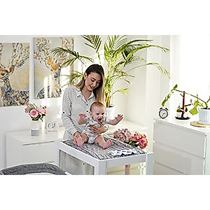 Changing Pad Cover – Baby Changing Pad Covers 4 Pack – Boy or Girl Changing Pad Cover – Pure Jersey Machine Washable Black and White Changing Table Cover – Diaper Changing Pad Cover Sheets