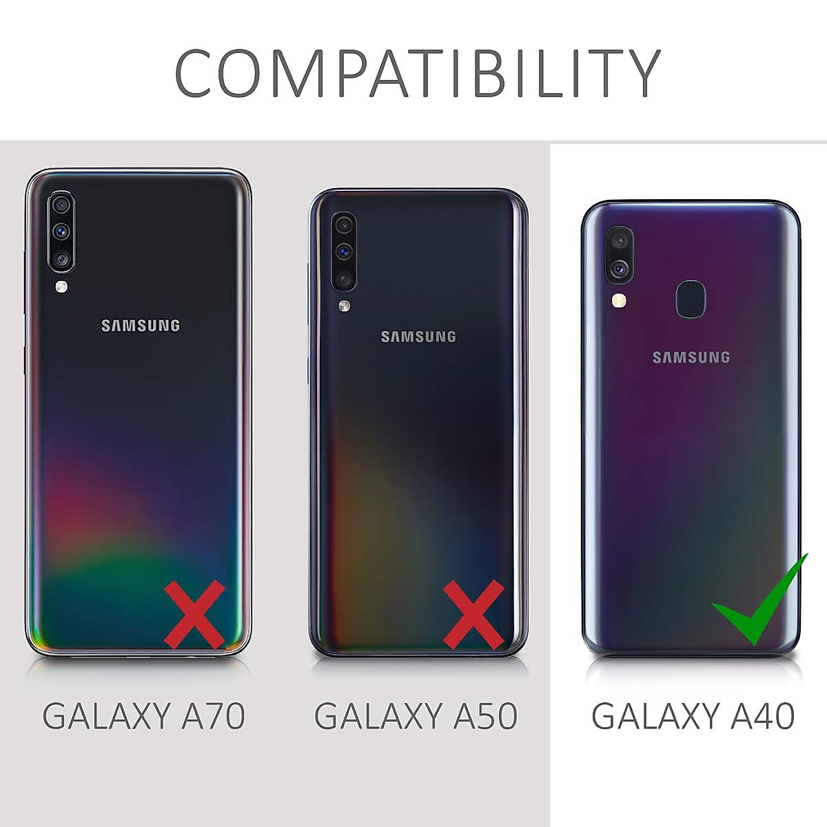 kwmobile Case Compatible with Samsung Galaxy A40 Case - TPU Silicone Phone Cover with Soft Finish - Light Blue Matte