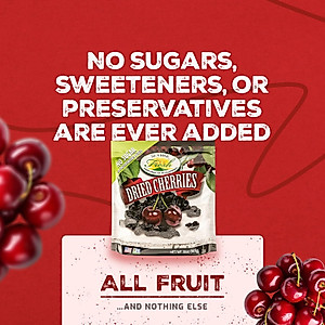 Sunrise Fresh Dried Sweet Cherries, Unsweetened, No Sugar Added, Fresh Fruit Flavor, 1 lb Bag