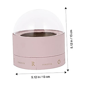 Healvian Box Packing Box Clear Candy Jars Mini Cake Boxes Clear Plastic Containers Candy Container Dome Present Elegant Candy Container Wedding Supply Chocolate Box Unique Gift Box Pink PC