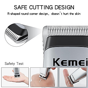 KEMEI Mini Clippers Trimmer Groomer Cordless Self-Haircut Kit Styling Shears with Stainless Steel
