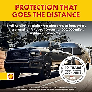 Shell Rotella T4 Triple Protection Conventional 15W-40 Diesel Engine Oil (1-Gallon, Case of 3)