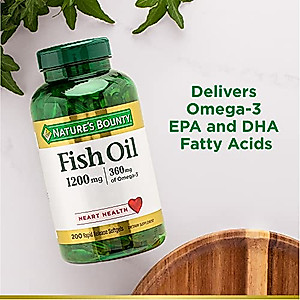 Nature's Bounty Fish Oil, Supports Heart Health, 1200 Mg, Rapid Release Softgels, 200 Ct
