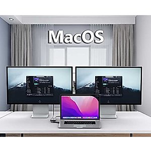 UPTab DisplayPort to Dual HDMI 4K 60Hz Adapter Multi Monitor Splitter, Converter Multi-Stream Transport (MST) Hub, DP to 2X HDMI 2.0 (DisplayPort to Dual HDMI)