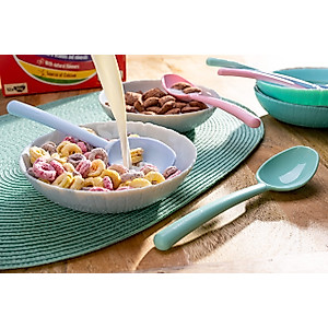 Pikanty - Plastic Spoon Portable Cereal, Soup, Porridge, Spoons Reusable Dinner Scoops for Home Kitchen Buffet Restaurant Flatware | Made in USA