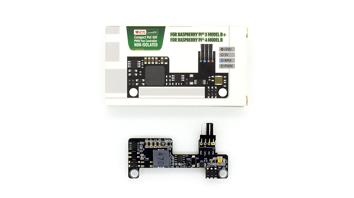 LoveRPi Compact PoE HAT with PWM Fan Controller for Raspberry Pi 4 — 🛍️ ...