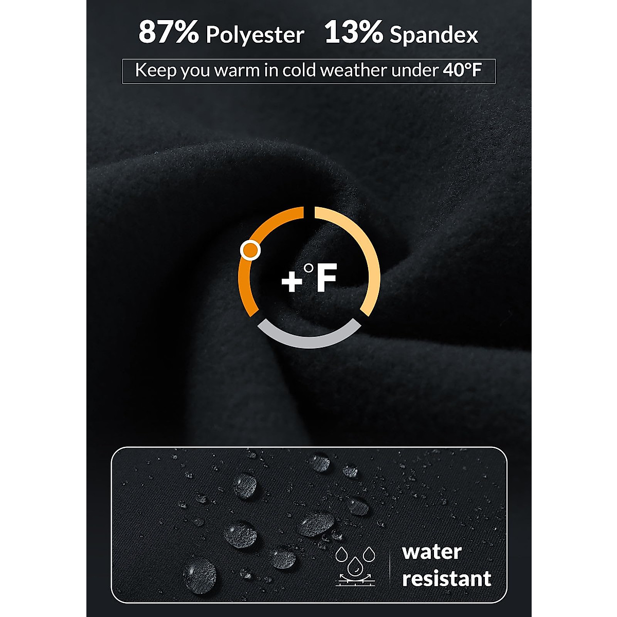 BALEAF Fleece Lined Leggings Women Water Resistant 25" Petite Winter Warm Legging Thermal Running Tights Yoga Hiking Pants Black S