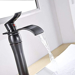 ShiSyan Y-LKUN Kitchen Faucet Sink Basin Faucets Black Bronze Brass Bathroom Faucet Vessel Sinks Mixer Vanity Tap Swivel Spout Deck Mounted Washbasin Faucet